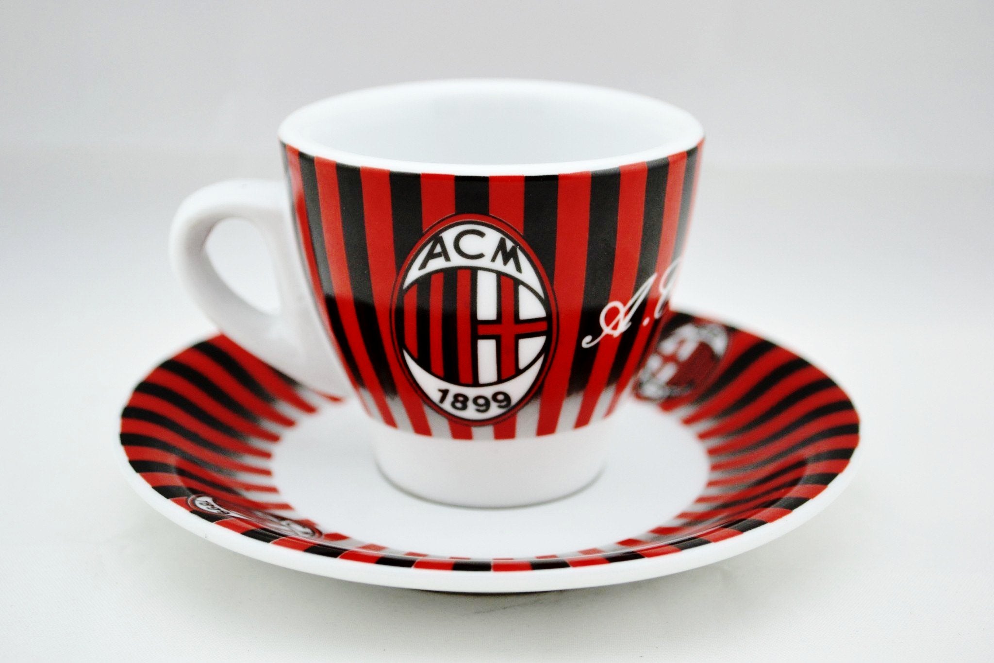 AC Milan Espresso Cups-- Boxed set of 6 cups and saucers – Espresso ...
