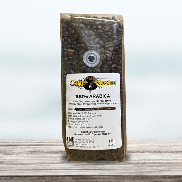 Caffé Nostro™- 100% Arabica Espresso Coffee Beans, - Espresso Machine ...